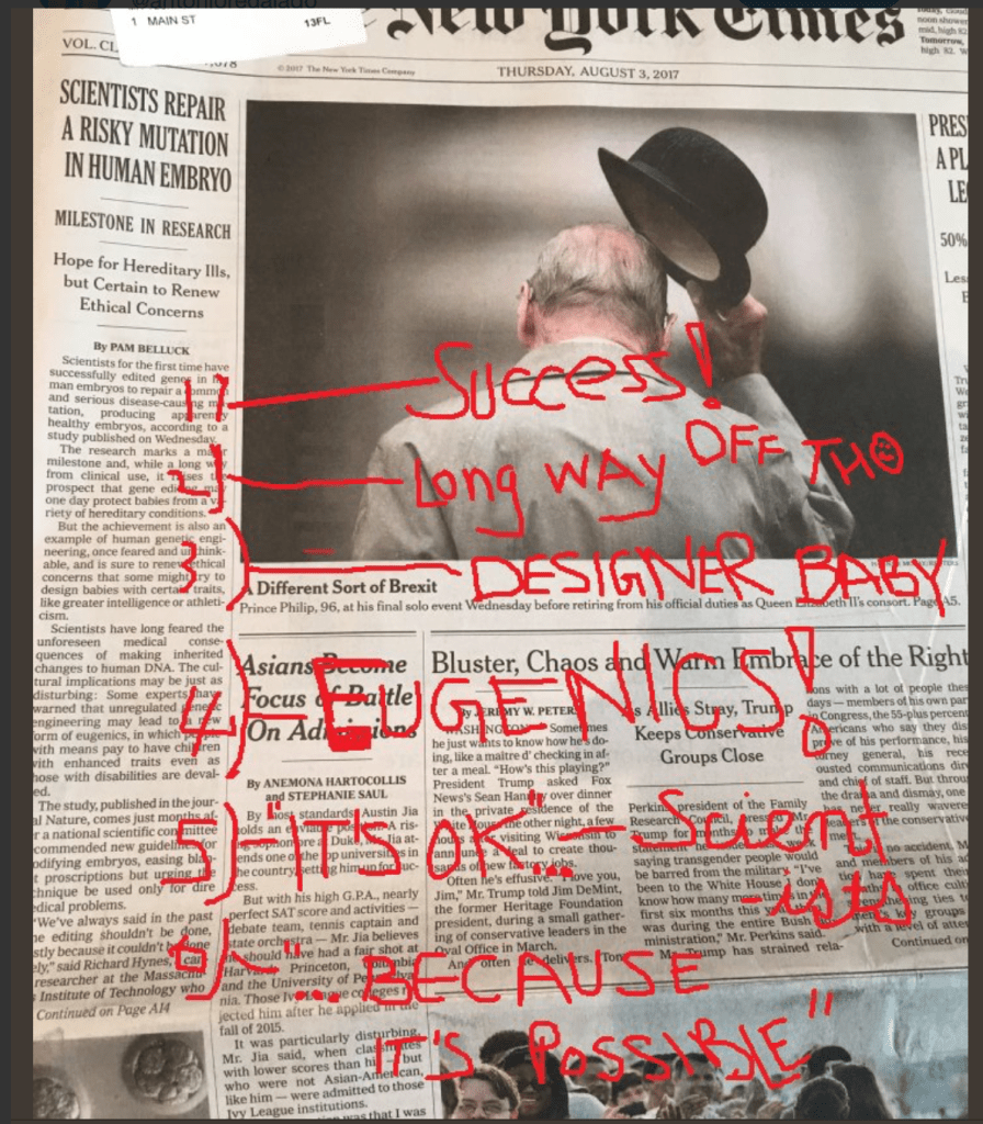 Human Germline Editing: our crazy, scary, wonderful future is coming ...